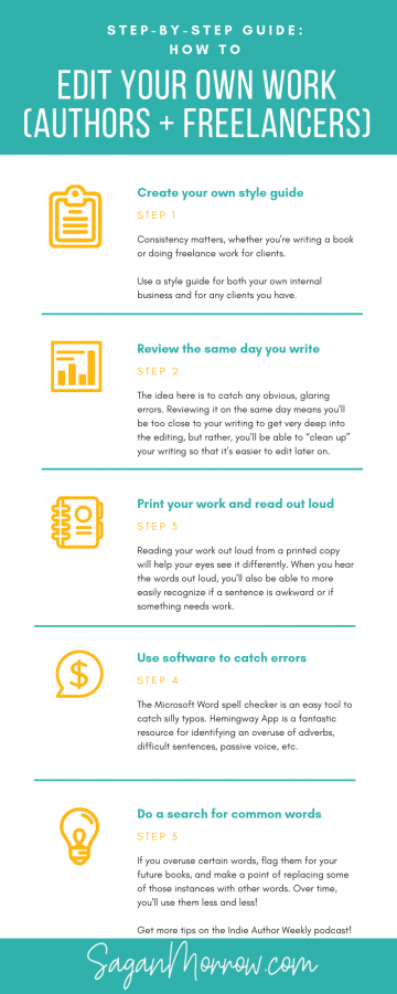 Top 10 Self-Editing Tips for Authors & Freelancers - Sagan Morrow