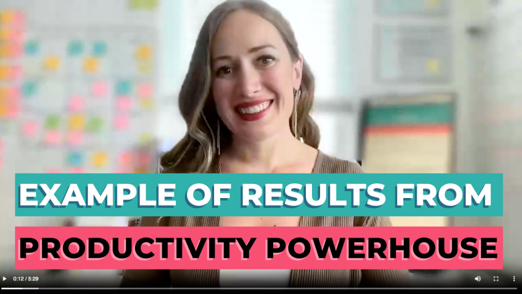 Productivity e-course results (quick example) - Sagan Morrow